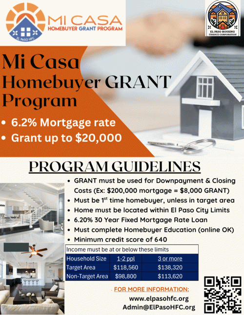 El Paso HFC Launches Mi Casa HomebuyerGRANT Program, a $25 Million ...